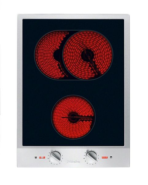 Miele Built-In Electric Hob, 2 Burners, 30 cm, Black Ceramic - CS 1112 E