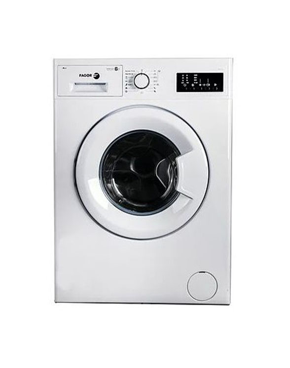 Fagor Front Loading Digital Washing Machine, 6 KG, White - FE-6010A